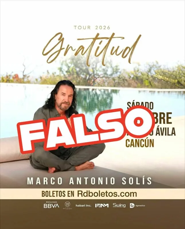 Fake Marco Antonio Solis Concert Ad Circulating in Cancun