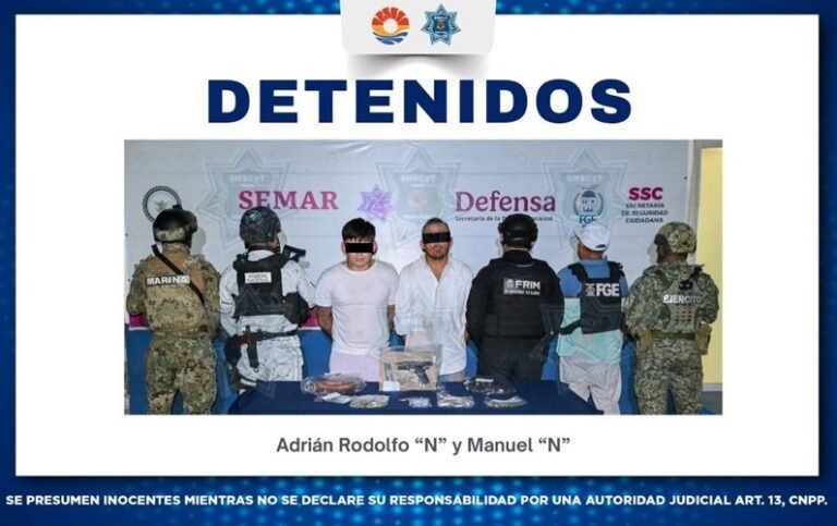 Cancun Security Operation Seizes Weapons, Drugs; Four Arrested