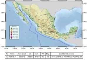 Magnitude 4.6 Earthquake Strikes Near Felipe Carrillo Puerto in ...